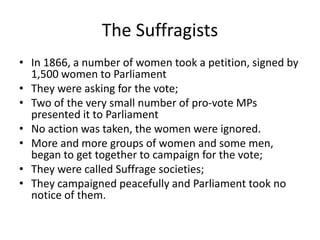 The suffragettes | PPT