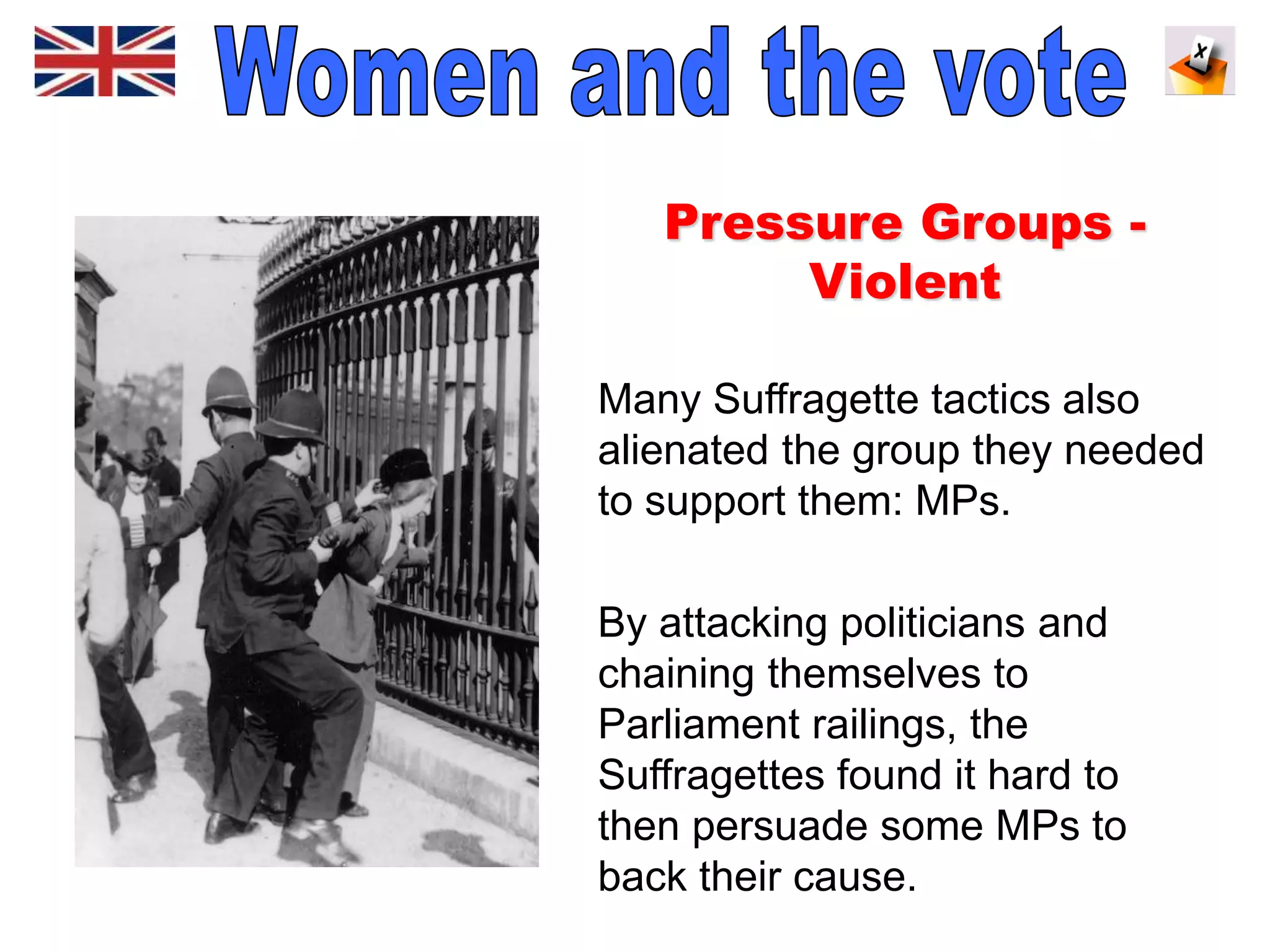 Women and the vote - The Suffragettes | PPT