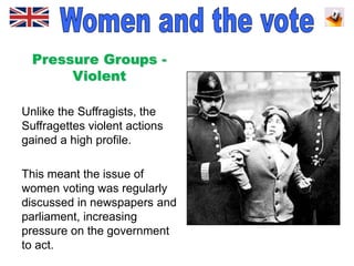Women and the vote - The Suffragettes | PPT