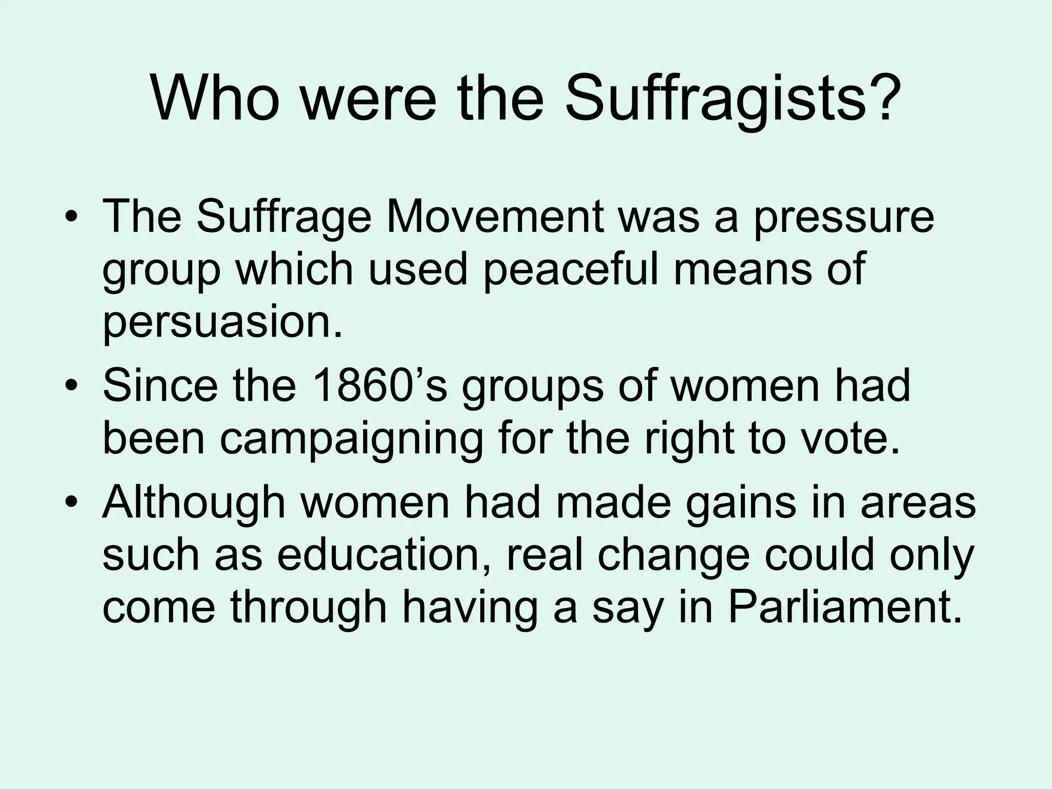 The Suffragists | PPT