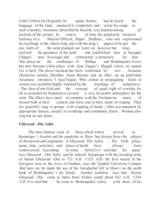 The Sufistic Role for social harmony in Pluralistic in assam | PDF