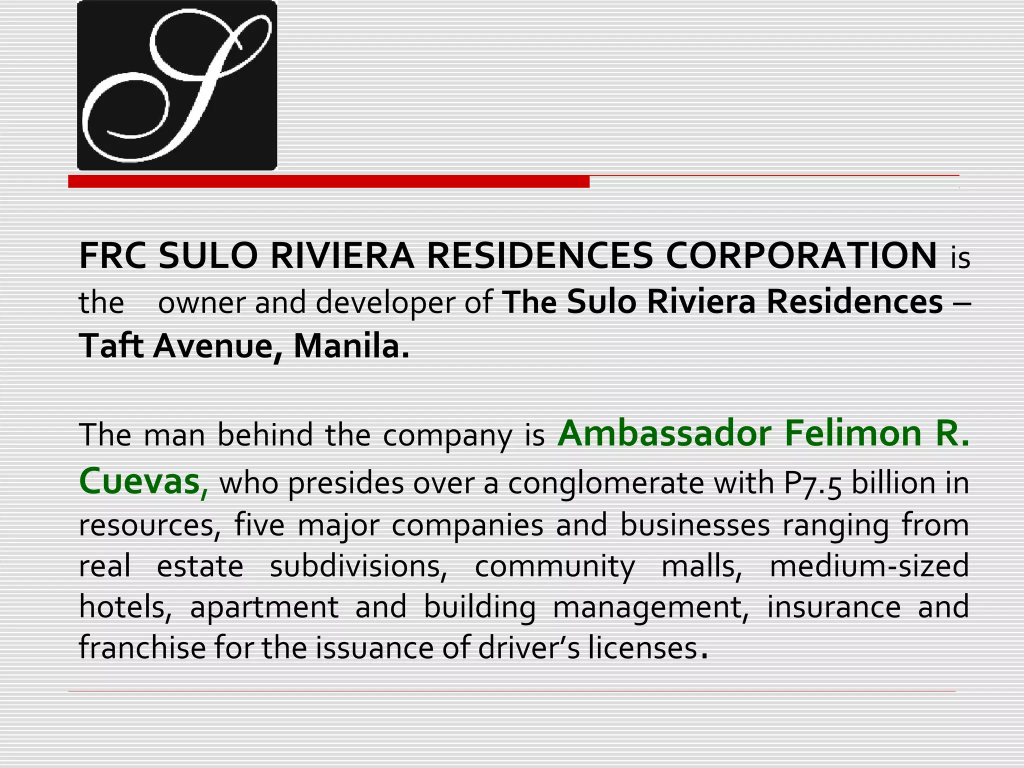 The sulo riviera residences taft manila | PPT