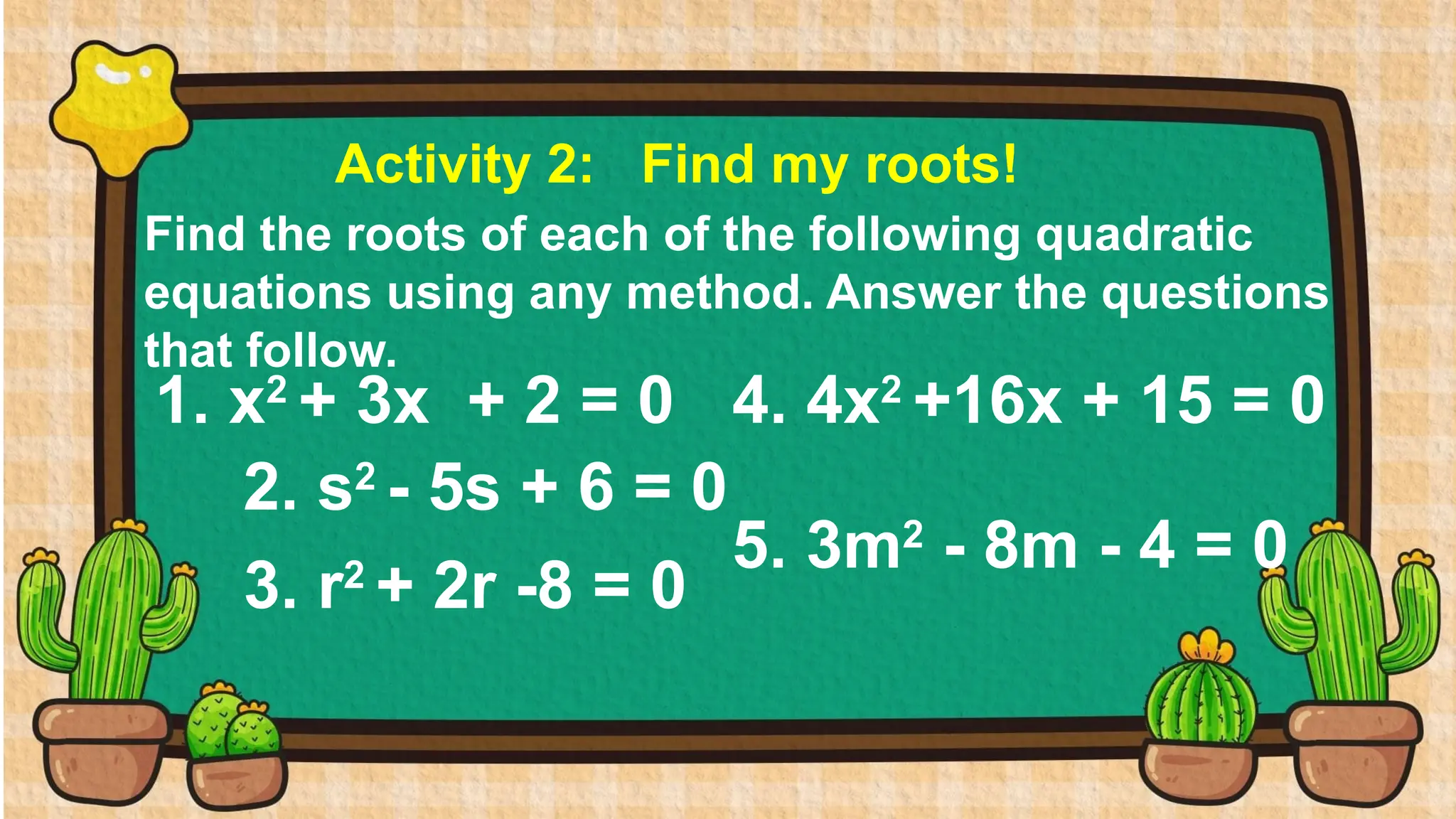 The Sum And The Product Of Roots Of Quadratic Equationspptx Physics Science