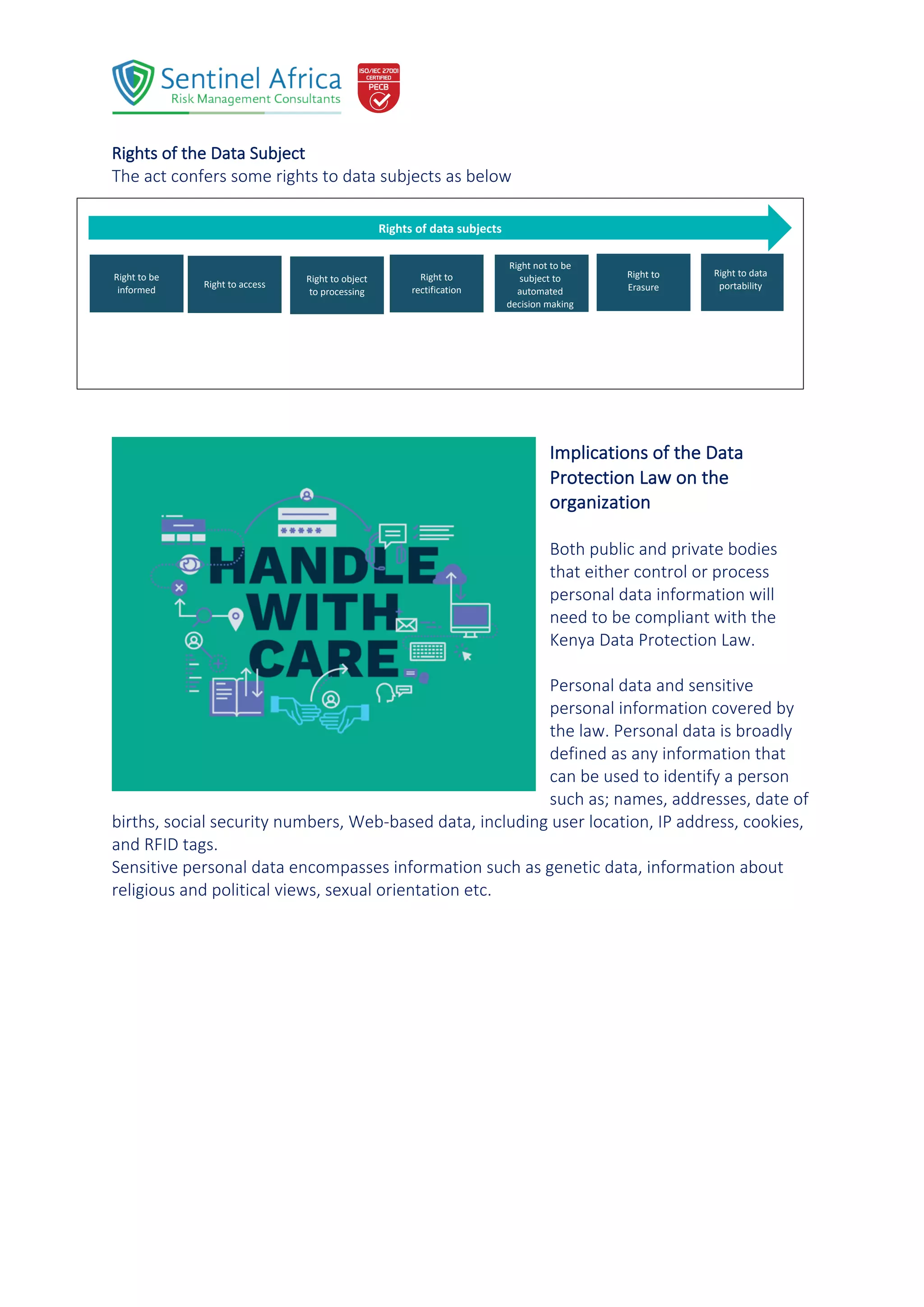 The Summary Guide to Compliance with the Kenya Data Protection Law | PDF