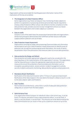 The Summary Guide to Compliance with the Kenya Data Protection Law | PDF