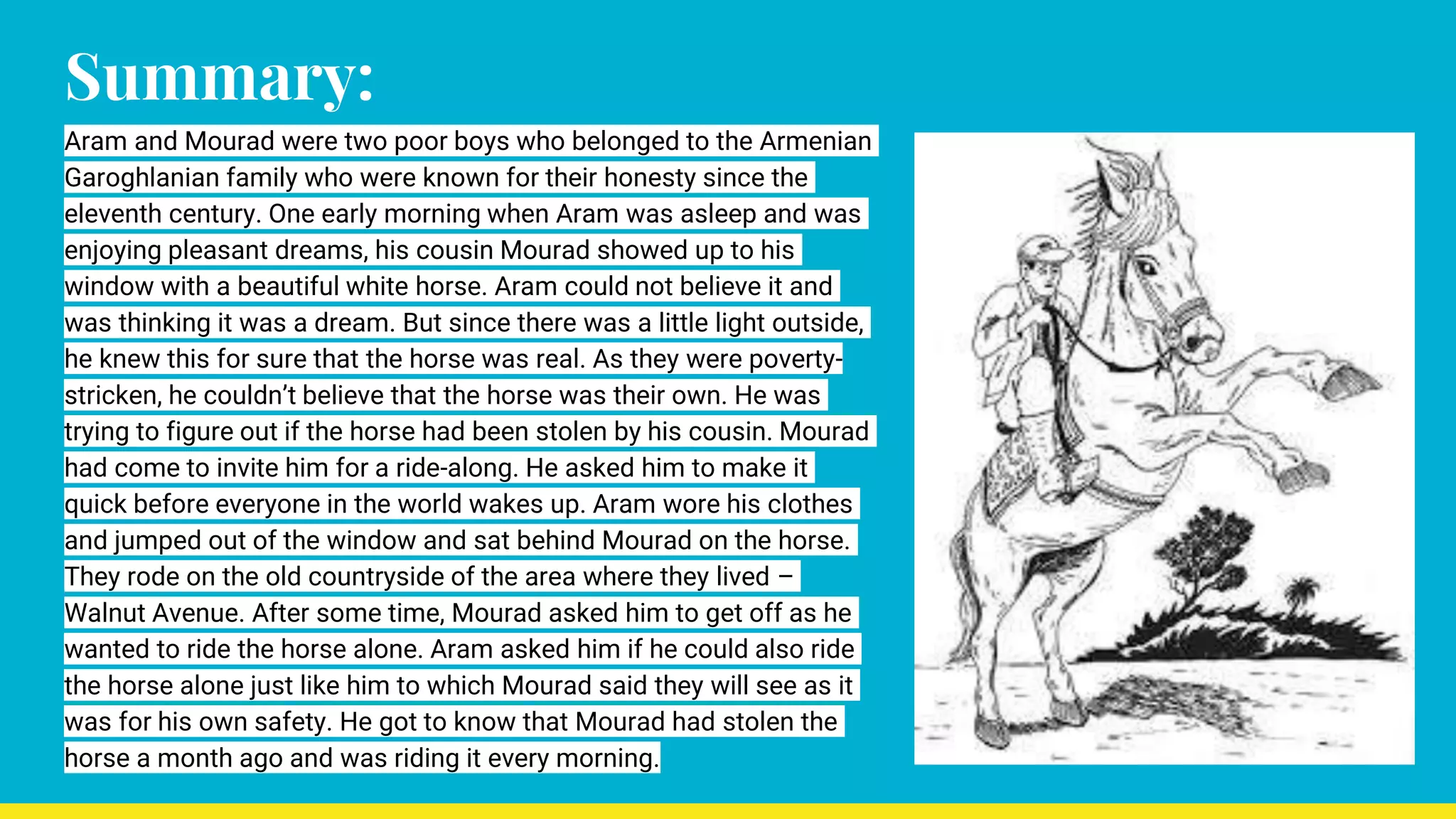 The summer of the beautiful white horse | PPTX