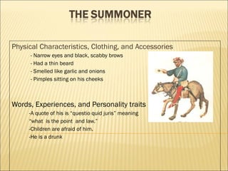 Canterbury Tales Summoner Clothing