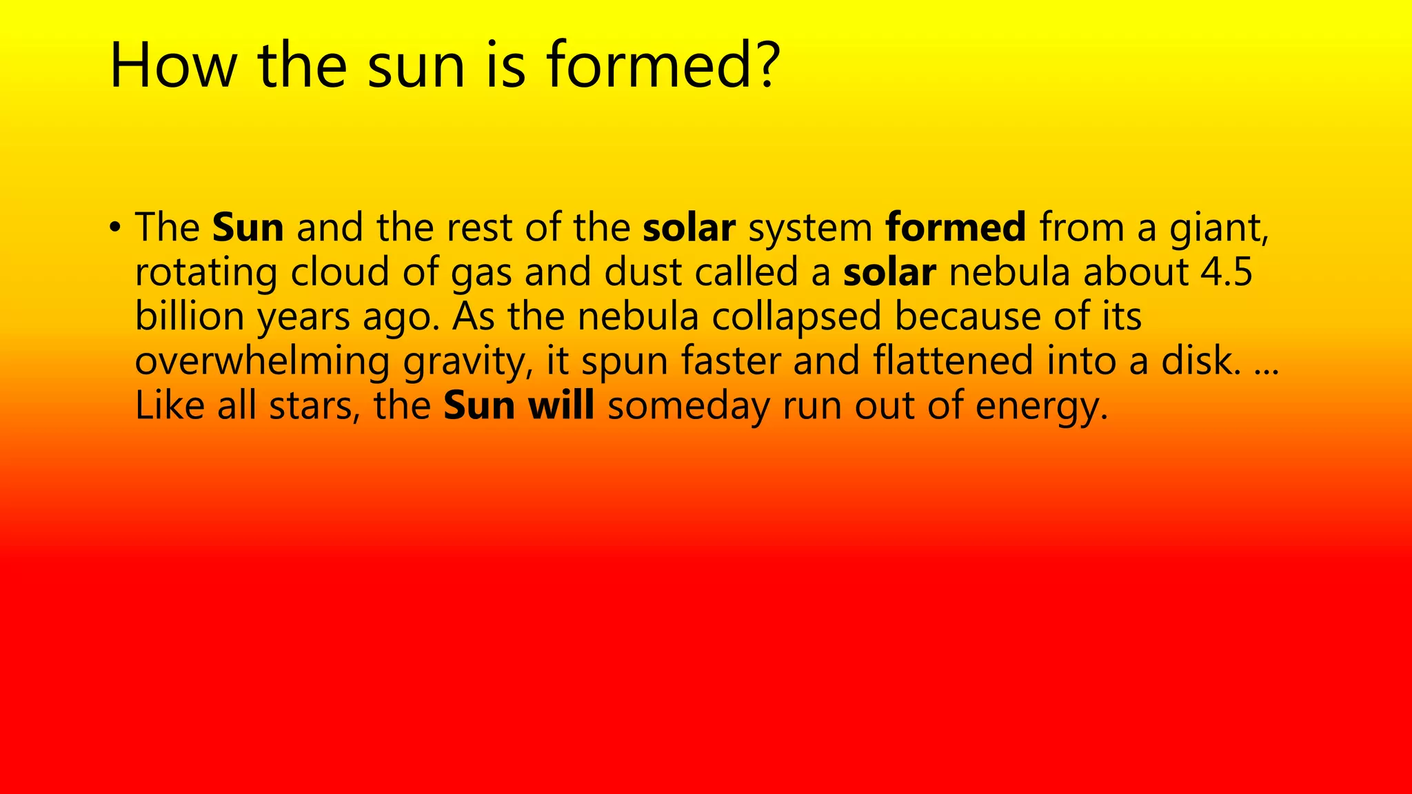All about the sun. | PPT