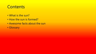 All about the sun. | PPT