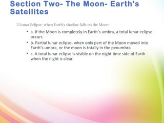 The Sun-Earth-Moon System Notes PowerPoint | PPT