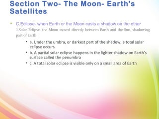 The Sun-Earth-Moon System Notes PowerPoint | PPT