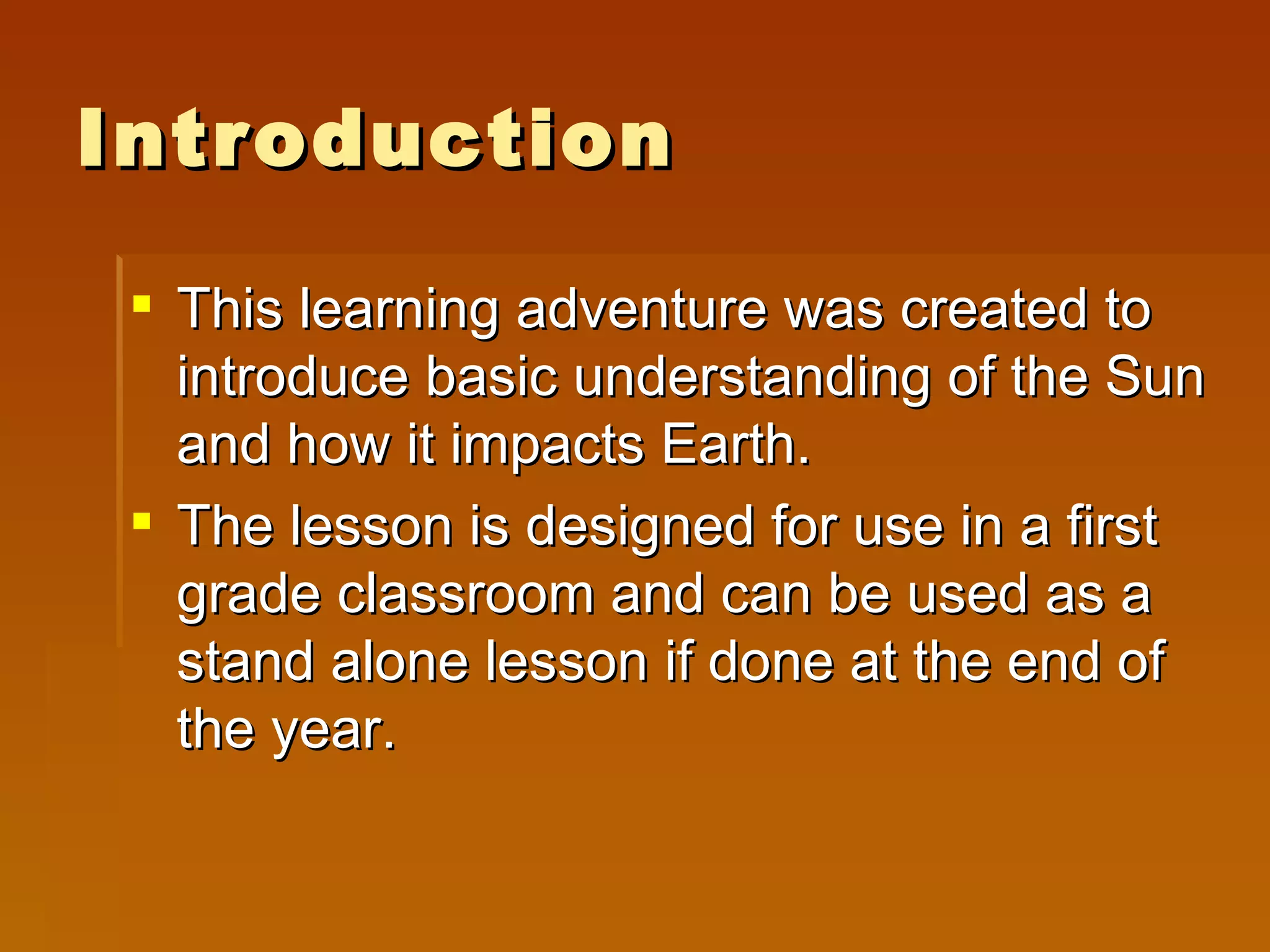 The sun project presentation | PPT