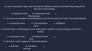 THE SUN ( Solar system and sun structure) | PPTX