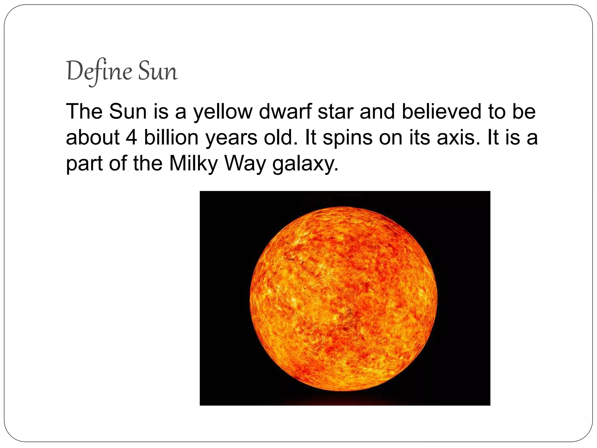 The sun and the solar system | PPTX
