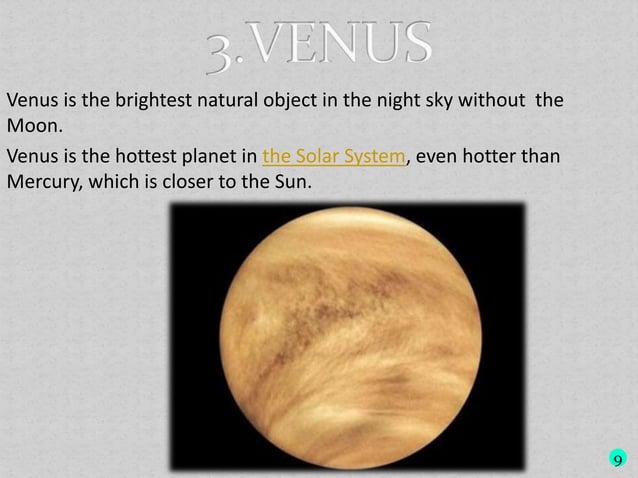 The sun,mercury, venus and mars | PPTX
