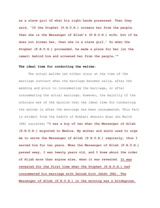 The sunnah of the islamic walima (wedding reception) www.scmuslim.com