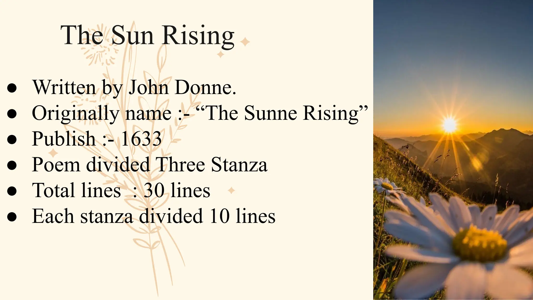 The Sun Rising | PDF