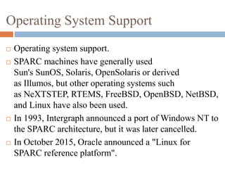 The sunsparc architecture | PPTX