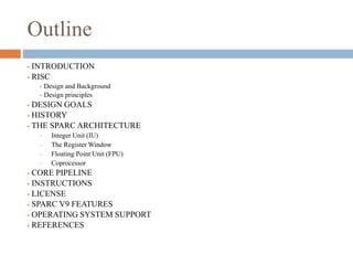 The sunsparc architecture | PPTX