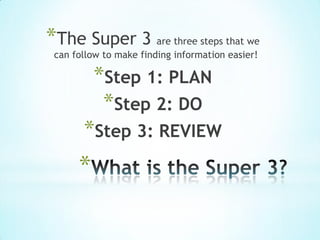 The super 3 | PPT