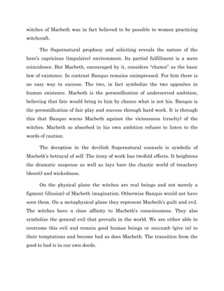 The supernatural in macbeth | PDF