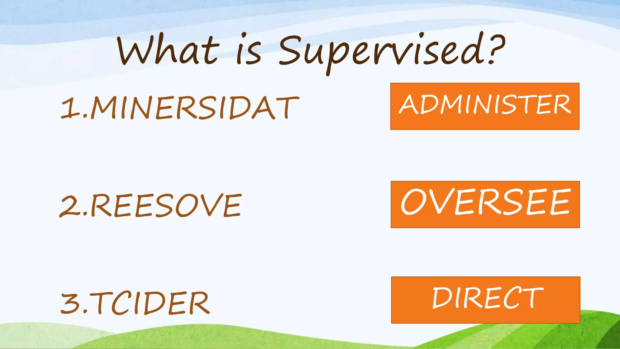 The Supervised Study Plan | PPTX