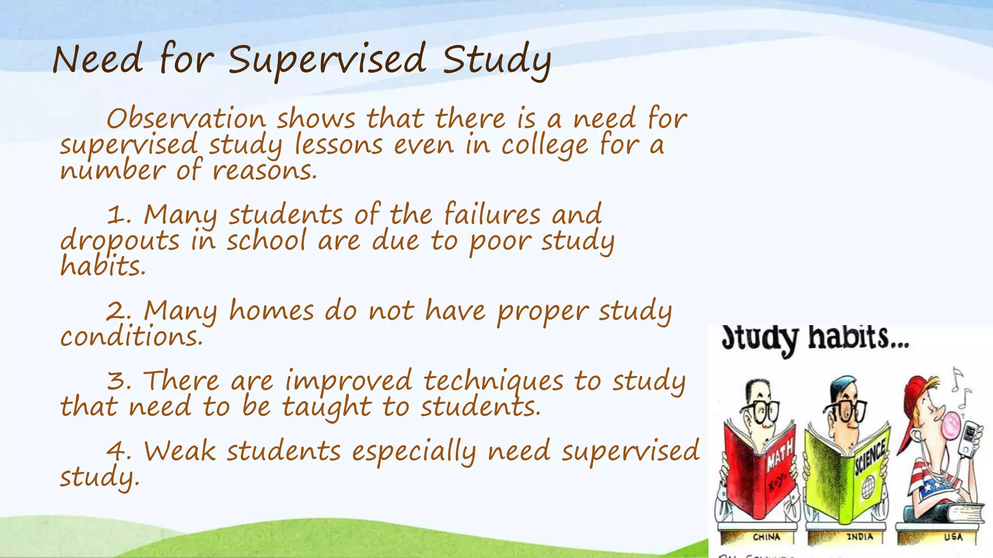 The Supervised Study Plan | PPTX