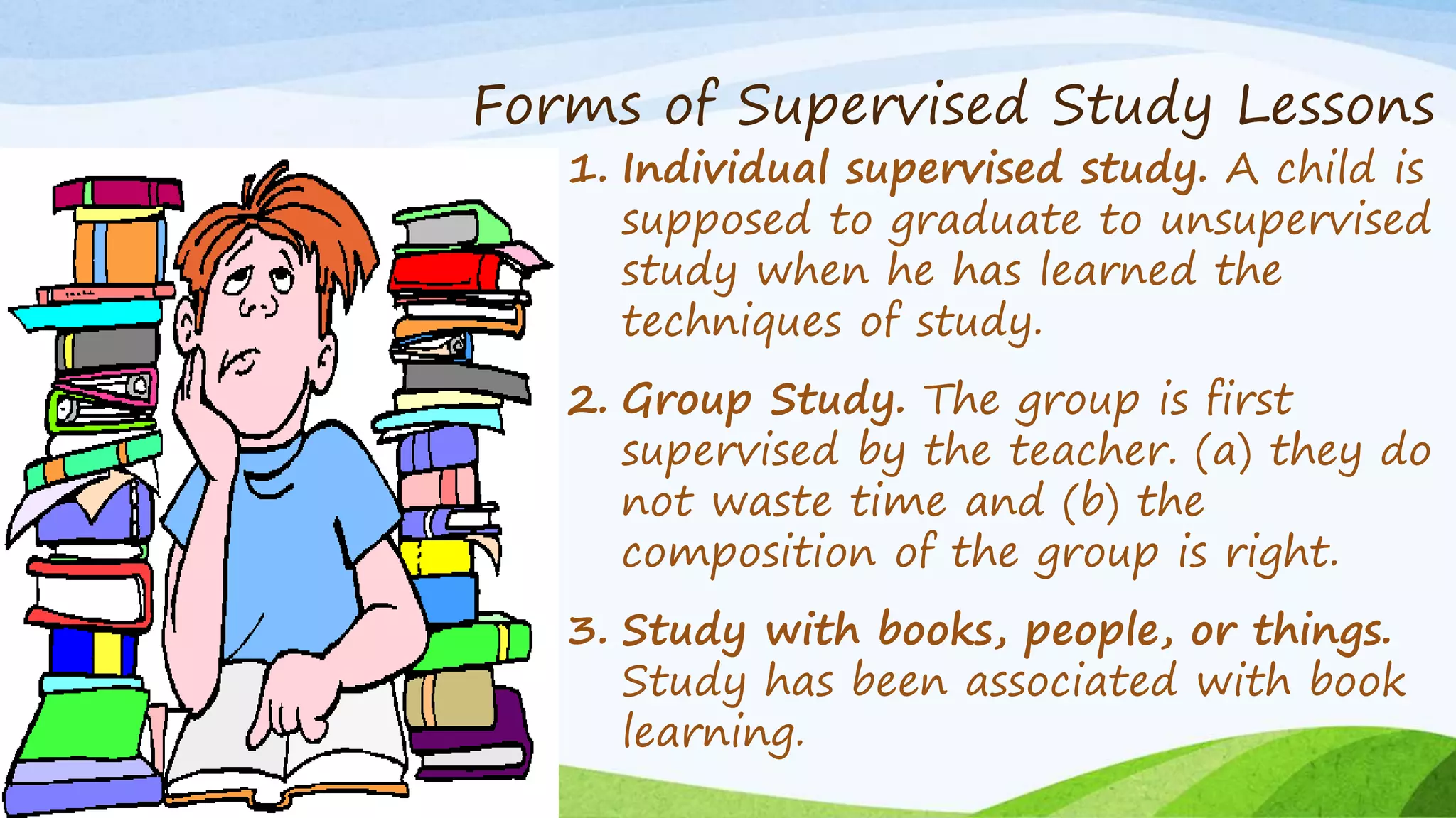 The Supervised Study Plan | PPTX