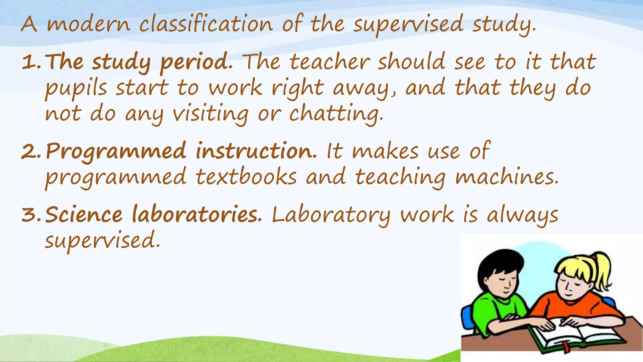 The Supervised Study Plan | PPTX