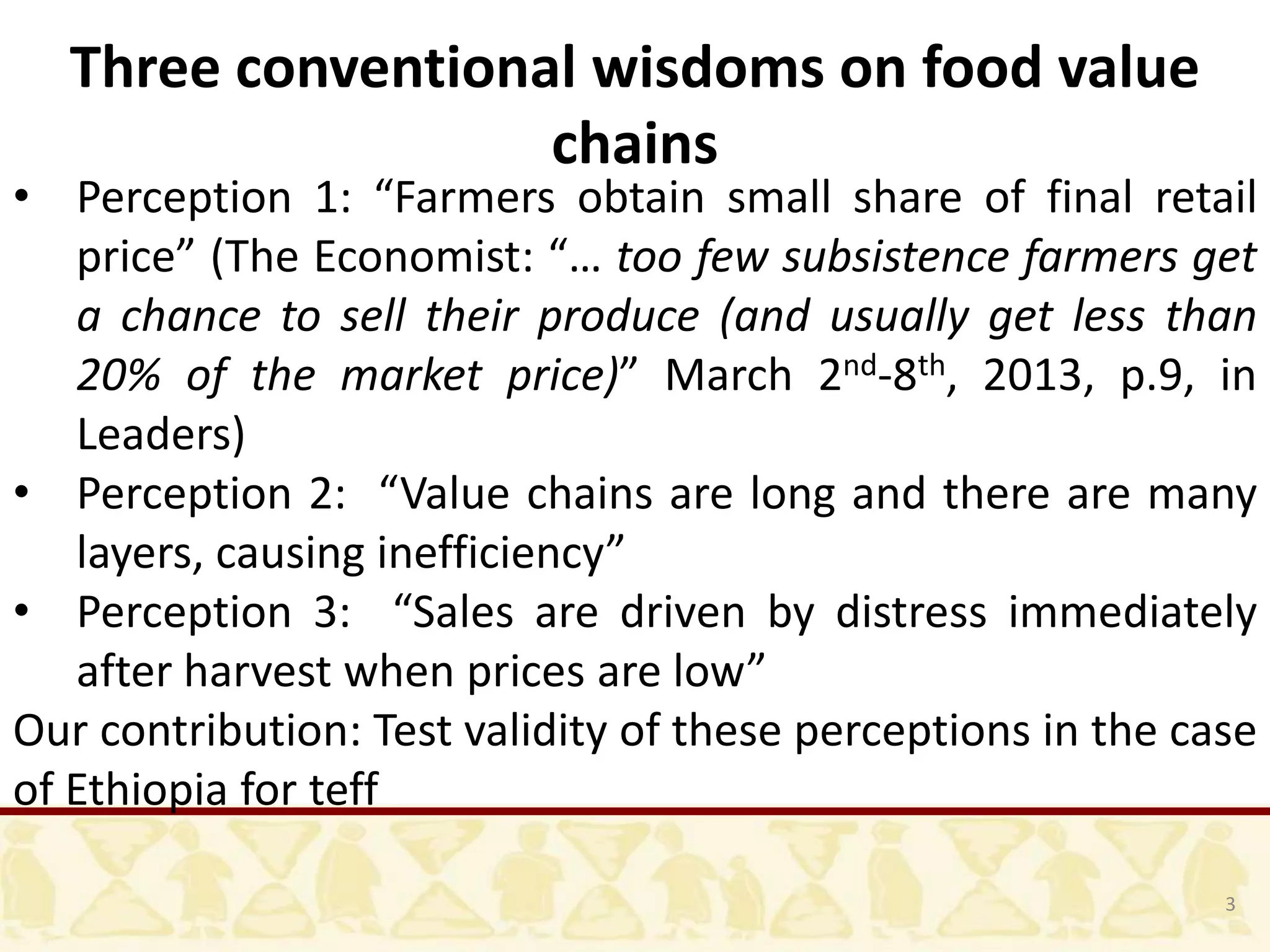 The supply chain of teff to addis ababa | PPT
