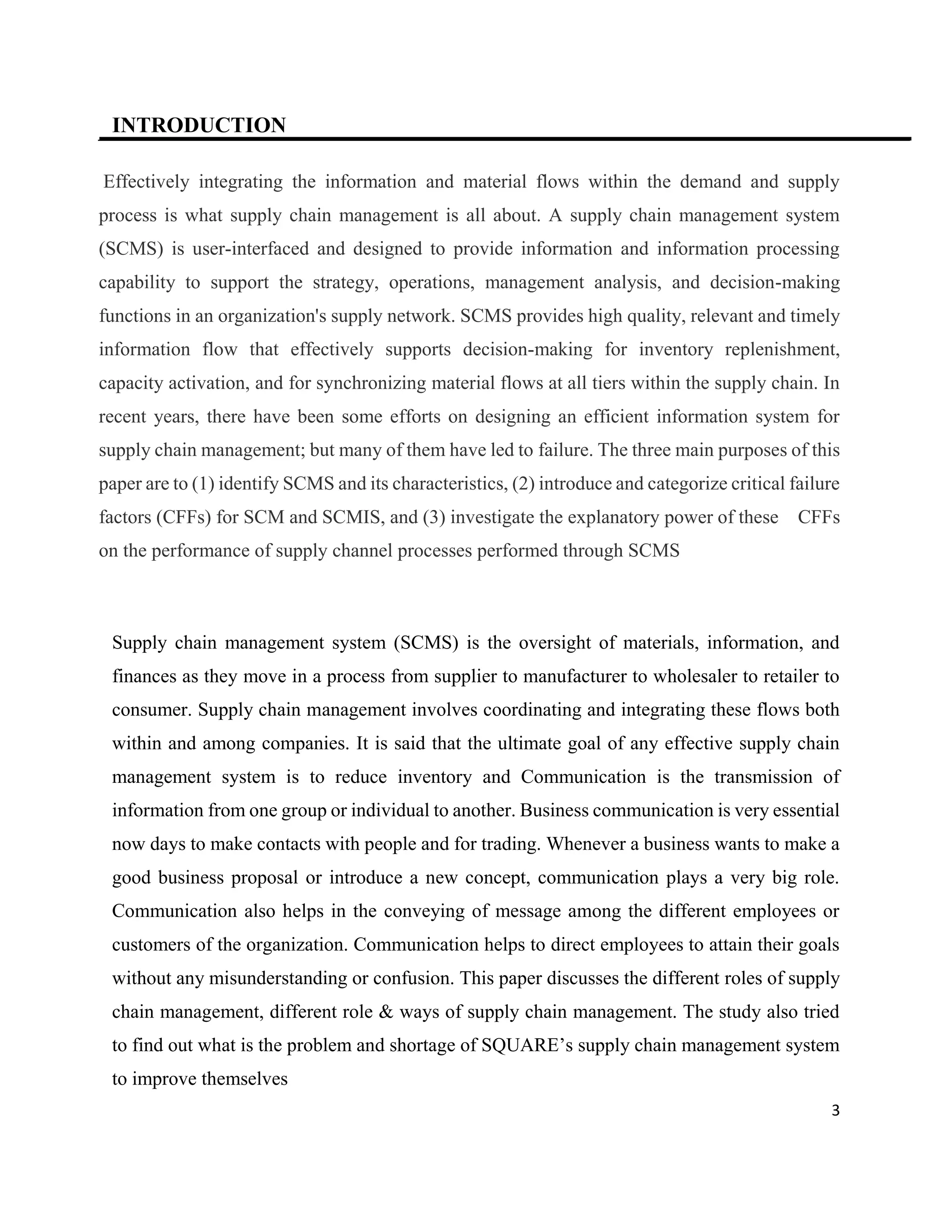 The supply chain process of square group of ltd. of bangladesh ...