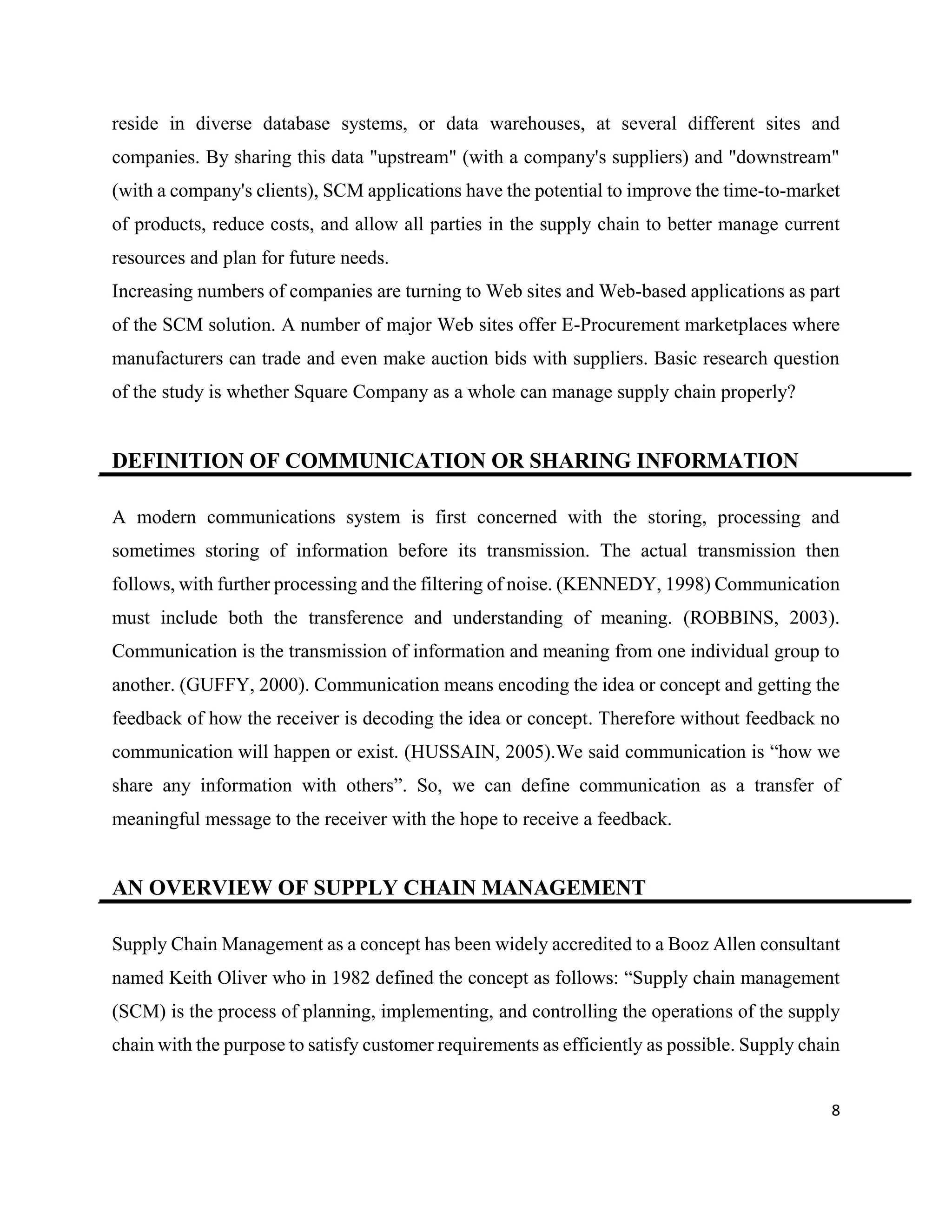 The supply chain process of square group of ltd. of bangladesh ...
