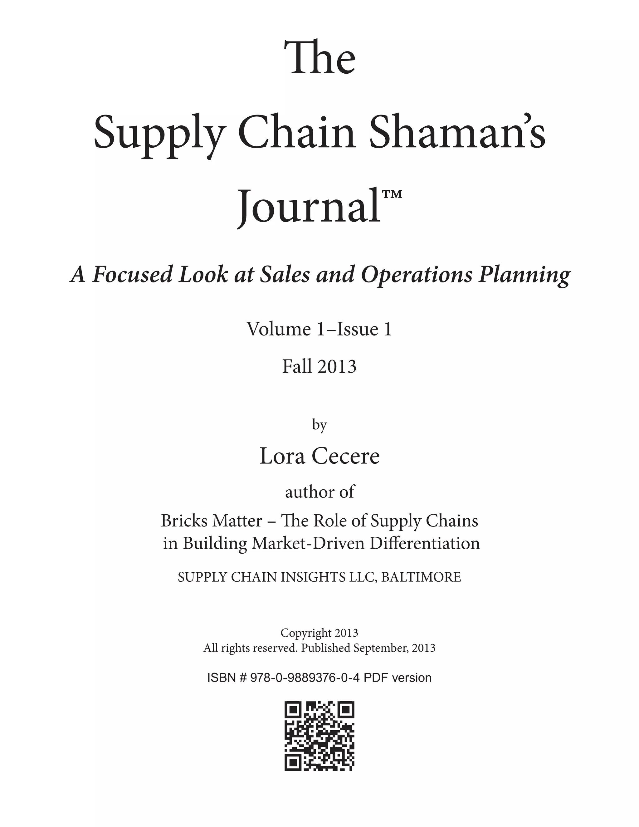 The Supply Chain Shaman's Journal - A Focused Look at Sales and ...