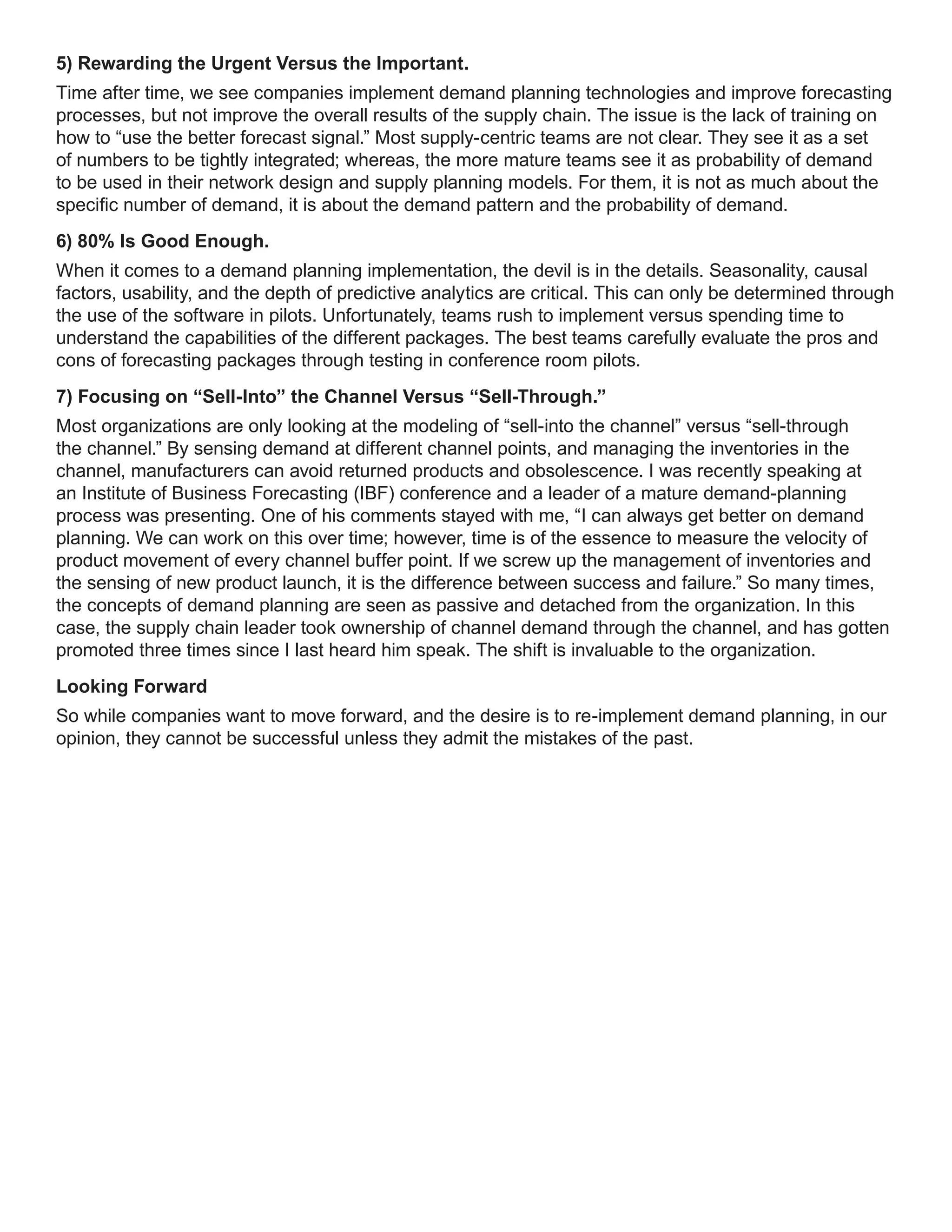 The Supply Chain Shaman's Journal - A Focused Look at Sales and ...