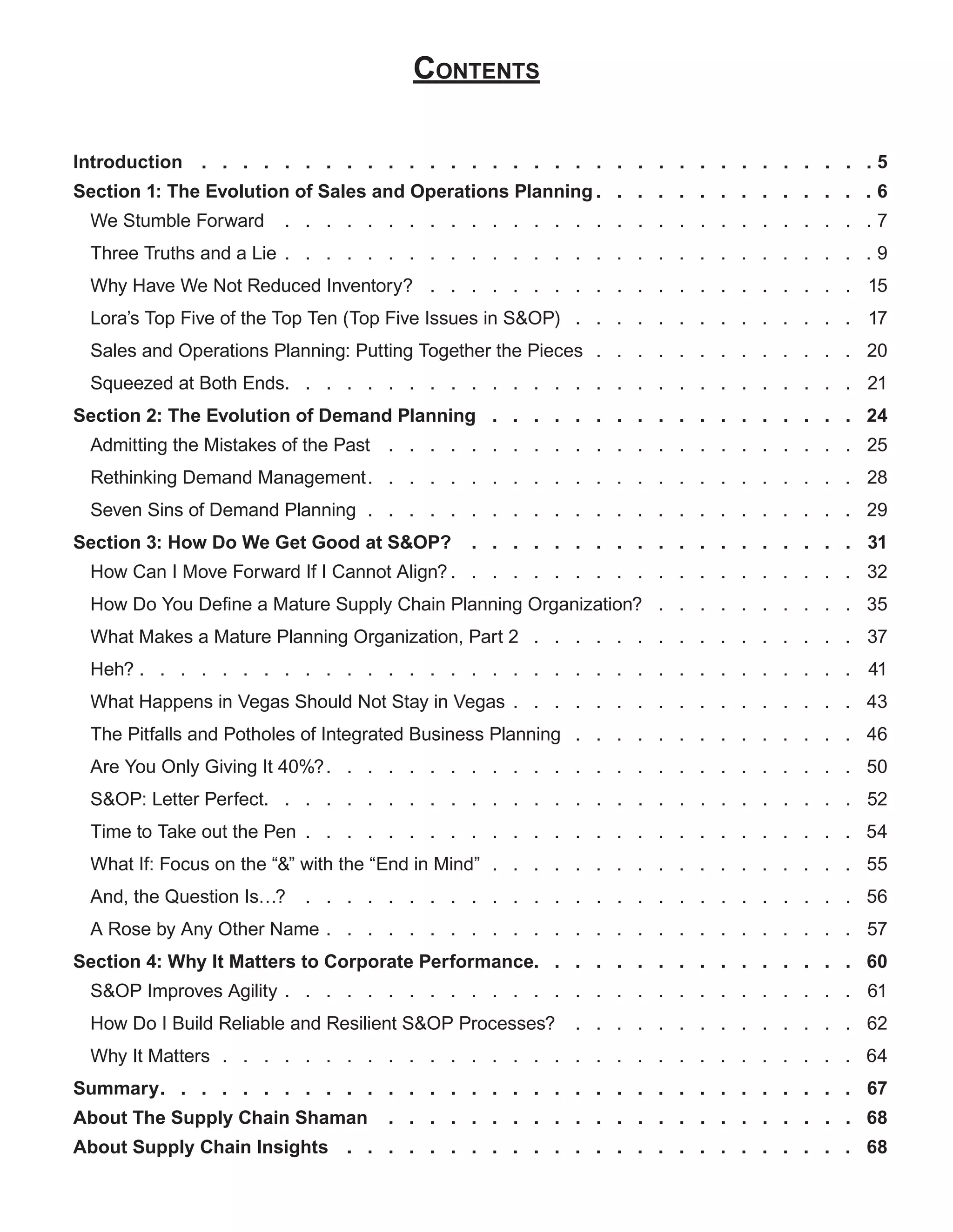The Supply Chain Shaman's Journal - A Focused Look at Sales and ...