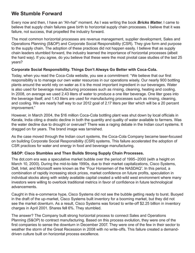 The Supply Chain Shaman's Journal - A Focused Look at Sales and ...