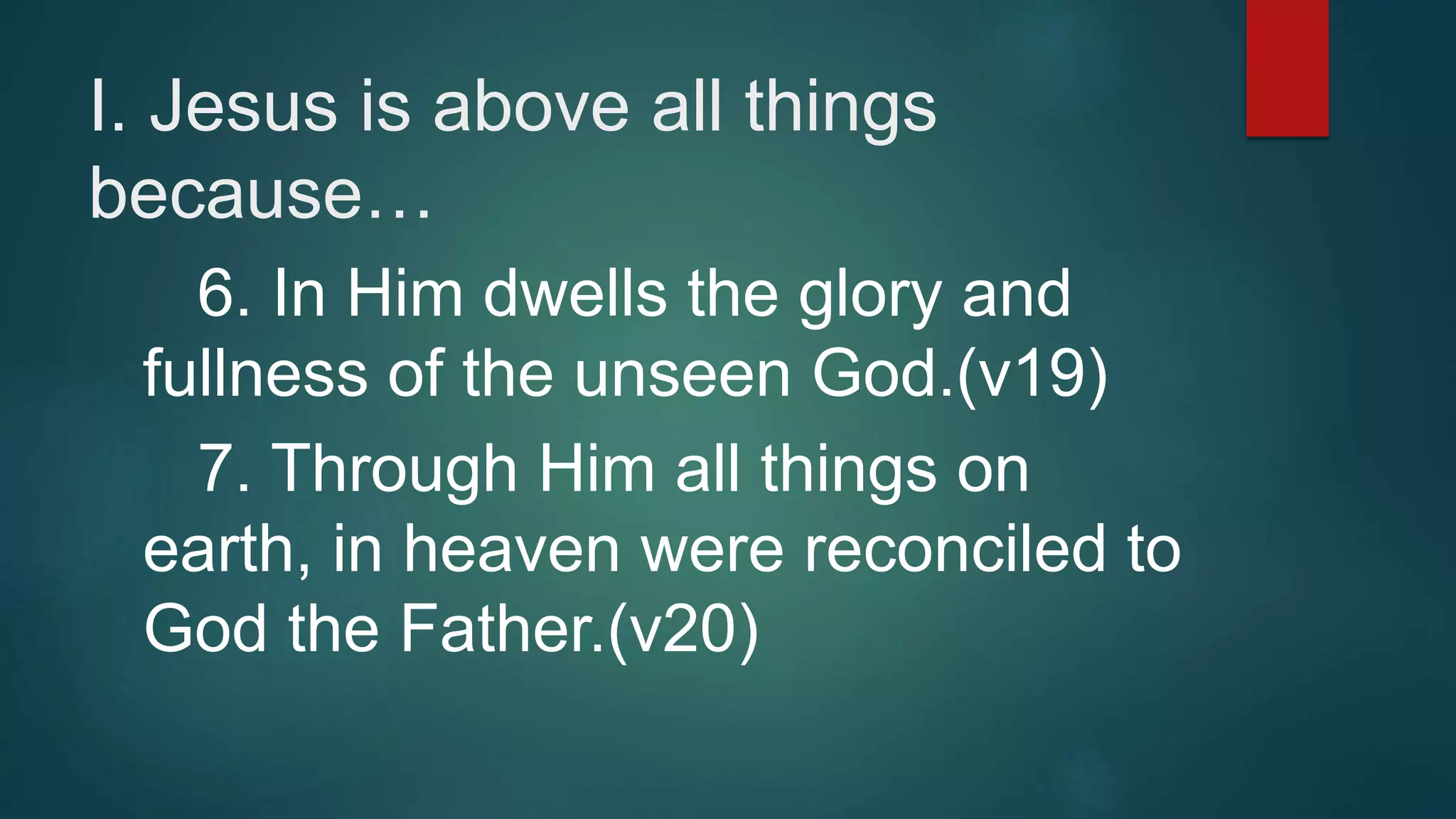 The Supremacy of our Lord Jesus | PPTX