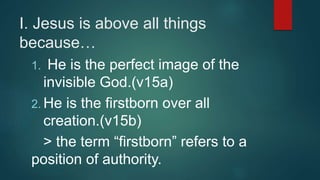 The Supremacy of our Lord Jesus | PPTX