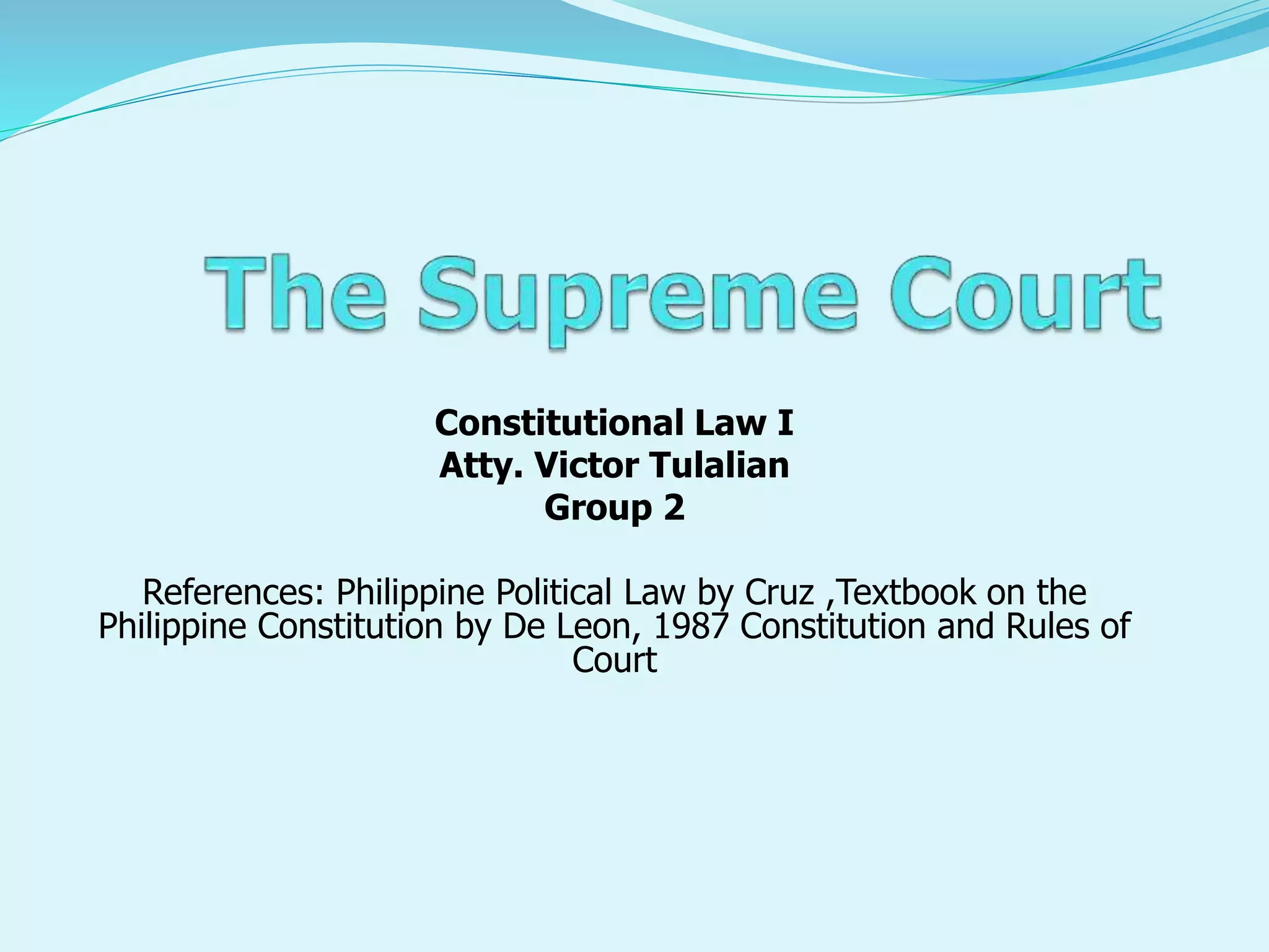 THE SUPREME COURT GROUP REPORT | PPT