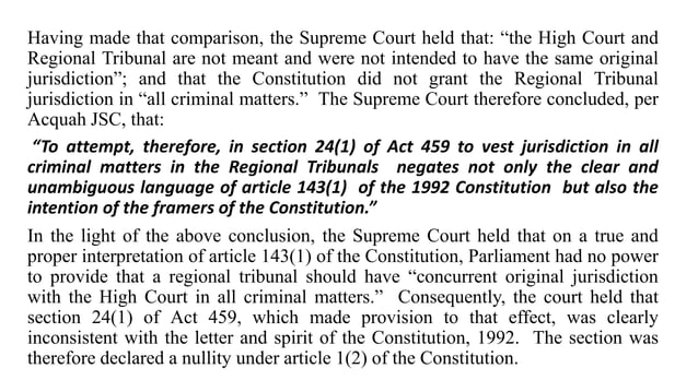 Ghana Supreme Court and the Power of Judicial Interpretation | PDF ...