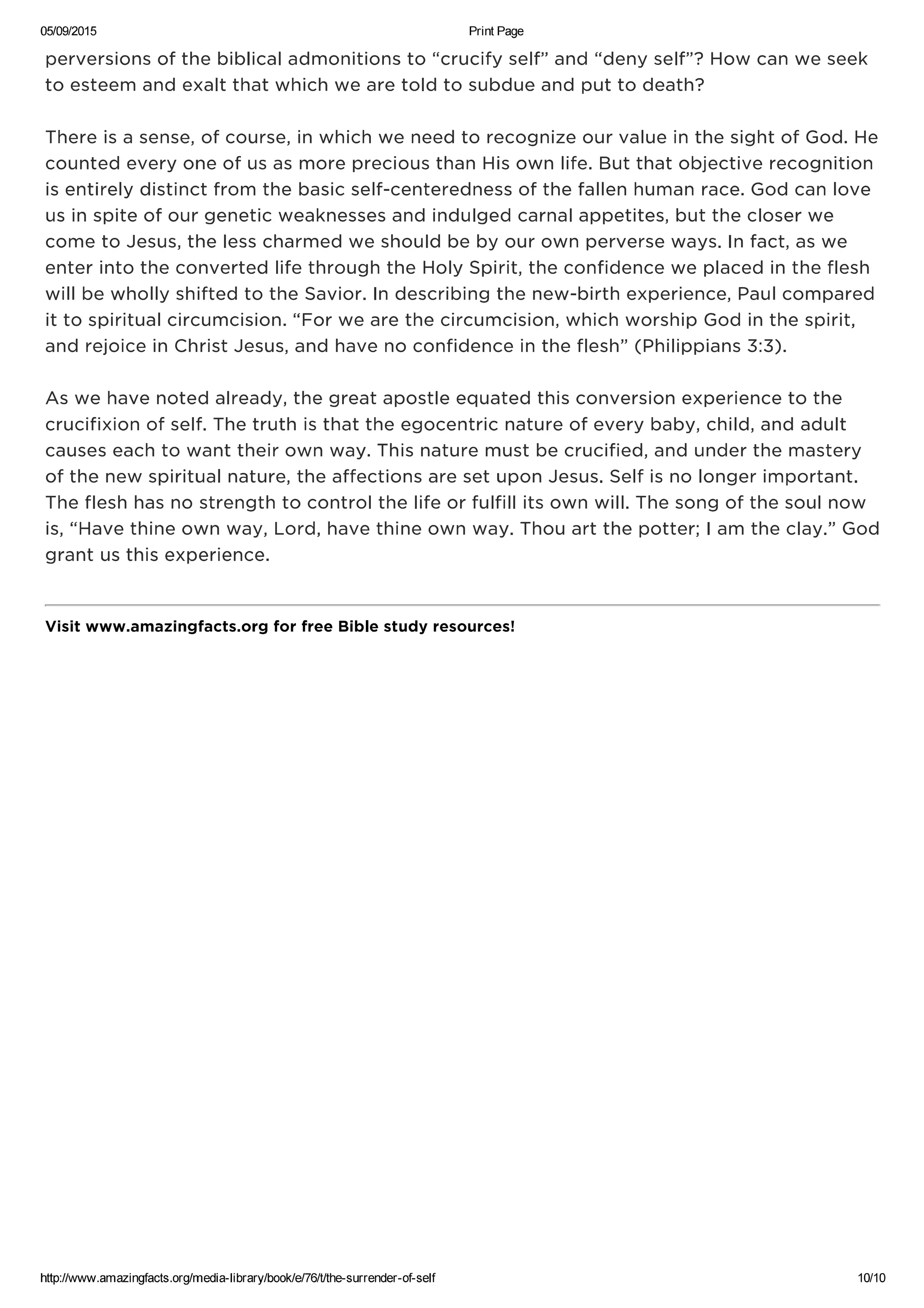 The surrender of self | PDF