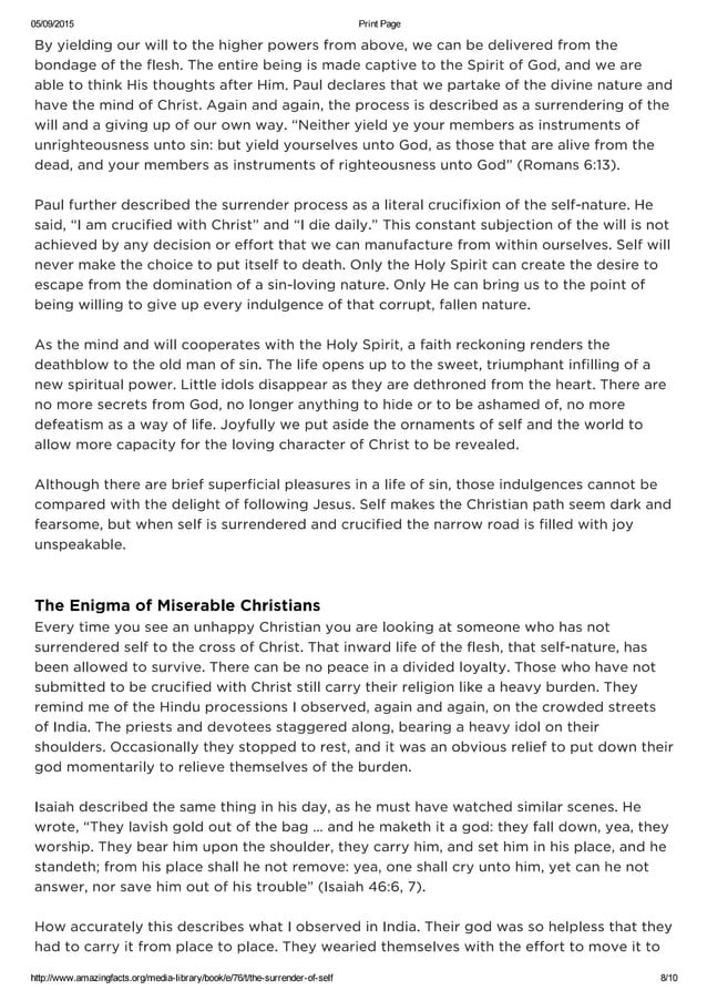 The surrender of self | PDF