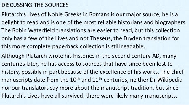 Mighty Deeds of Theseus, First King of Athens, in Plutarch’s Lives | PPT