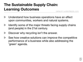 The Sustainable Supply Chain | PPTX