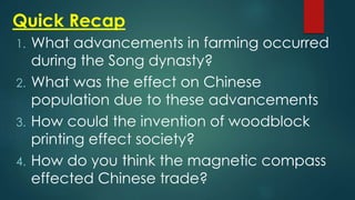 The Sui, Tang, and Song dynasties | PPTX