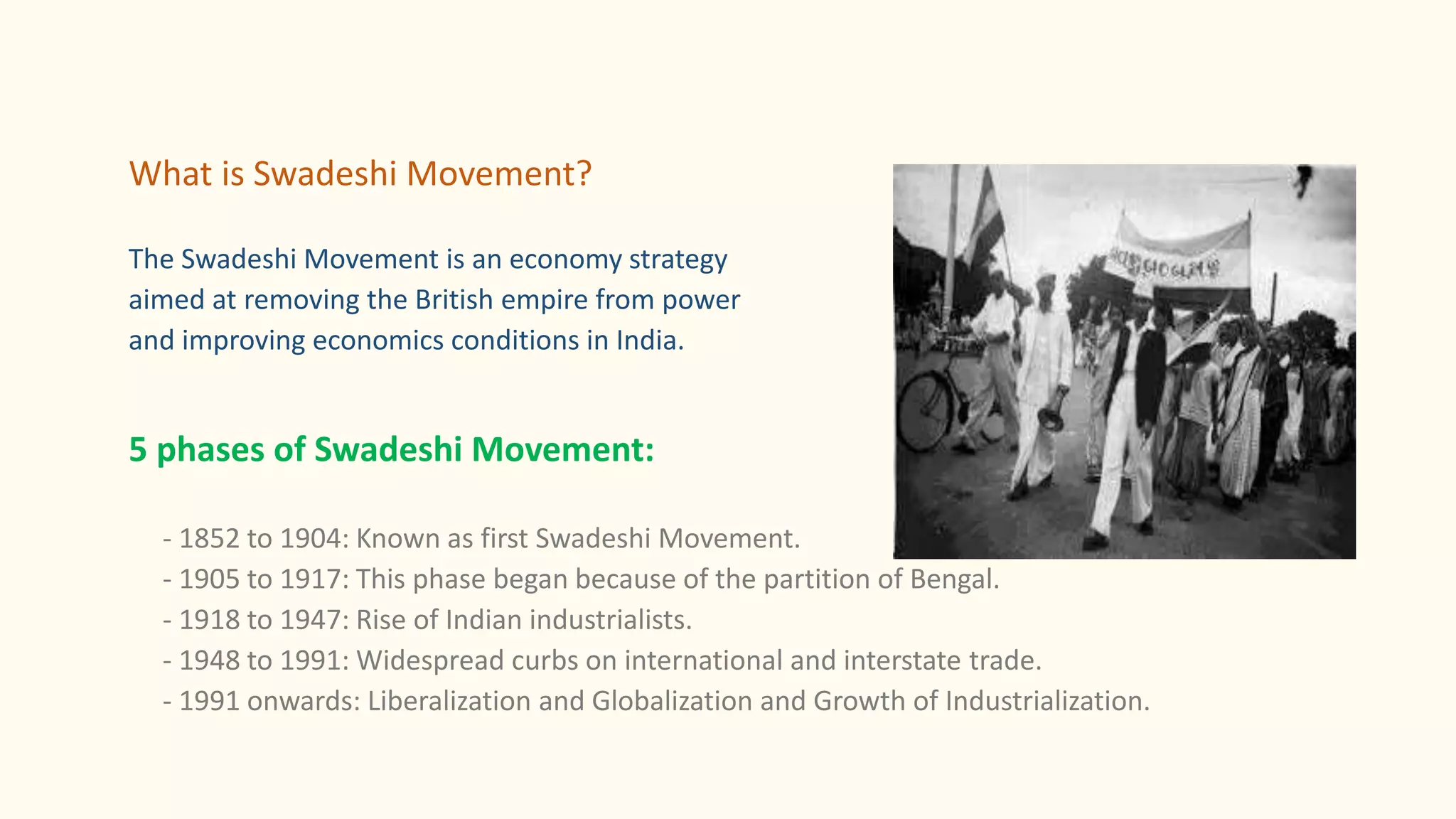 The swadeshi movement | PPTX