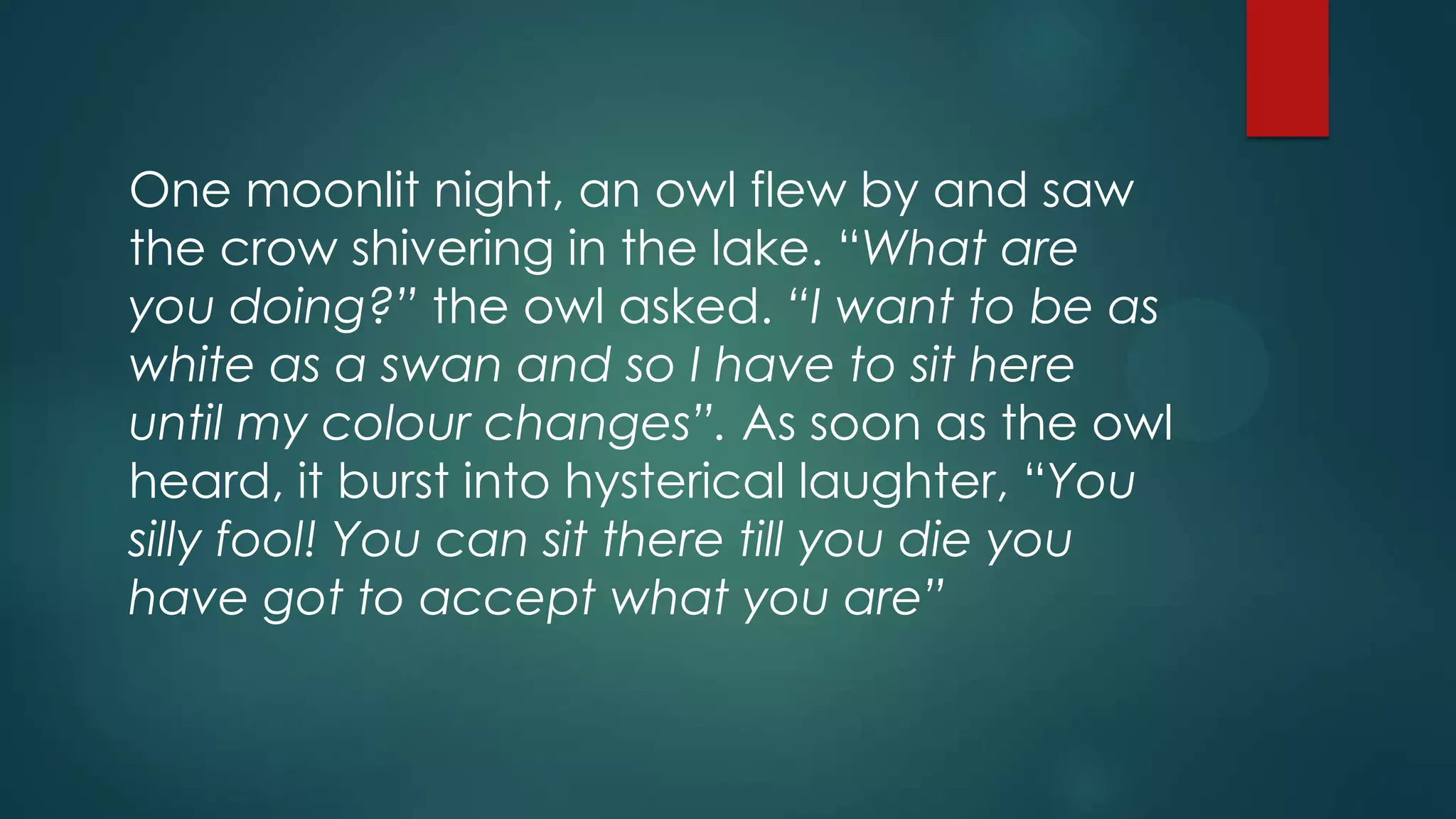 The swan and the crow | PPTX