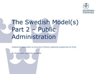 The swedish model of public administration | PPT
