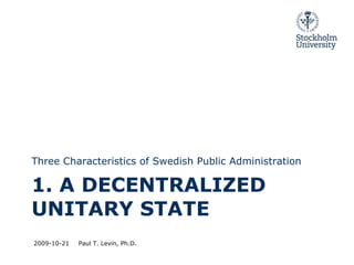 The swedish model of public administration | PPT