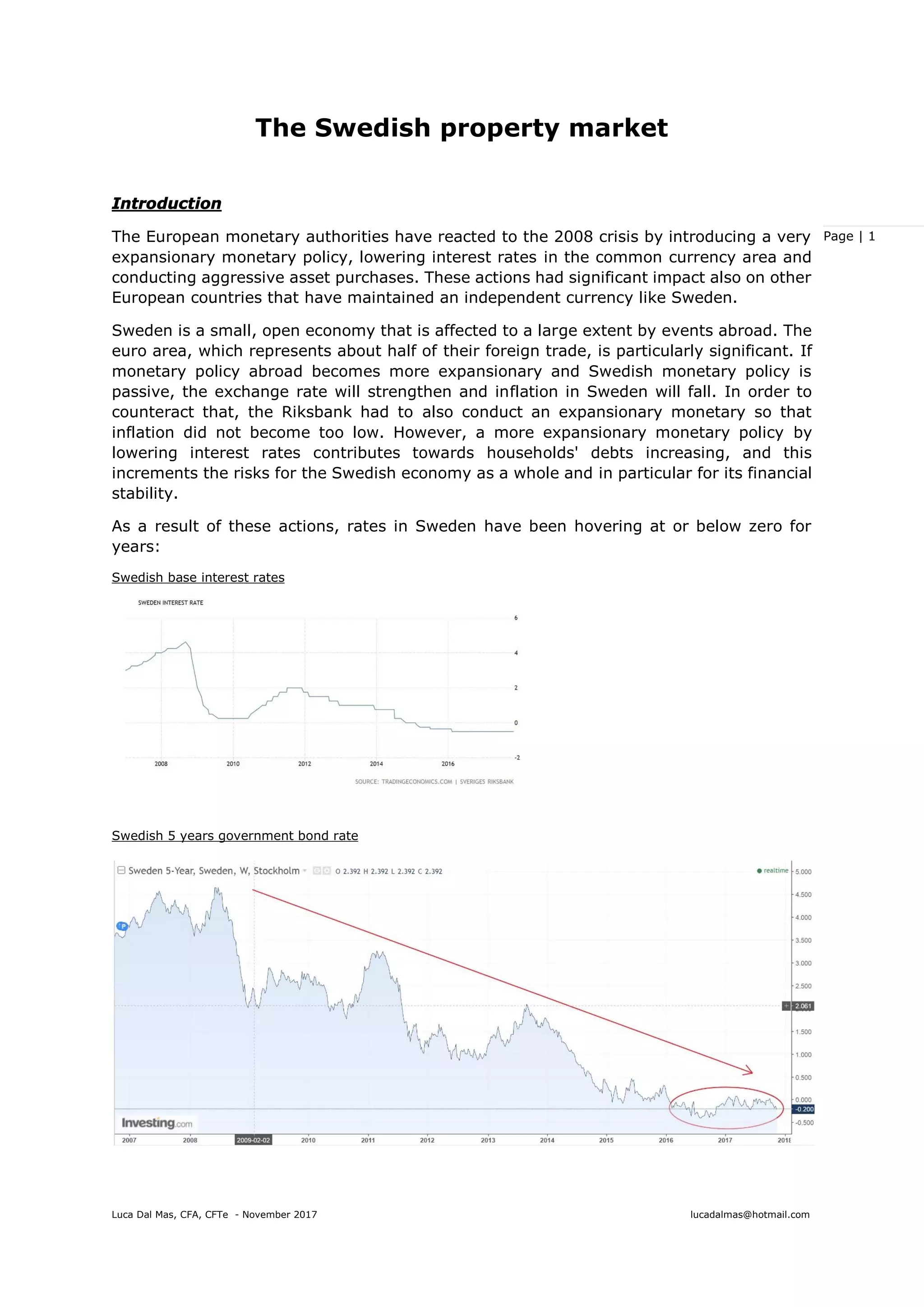 The swedish property market part 1 | PDF